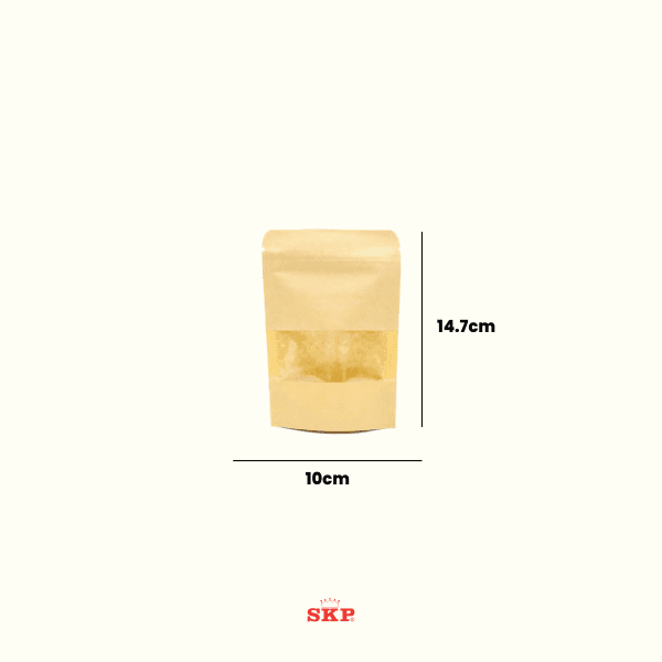 SKP Food Grade Kraft Zipper Bag with See Through Window – SKP Official ...