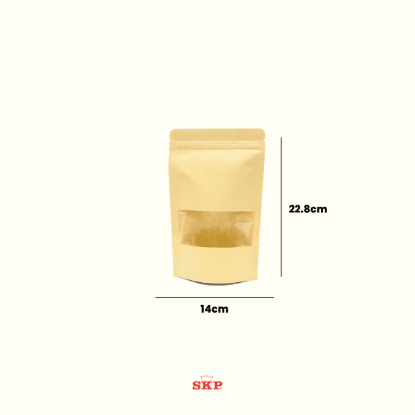 SKP Food Grade Kraft Zipper Bag with See Through Window – SKP Official ...