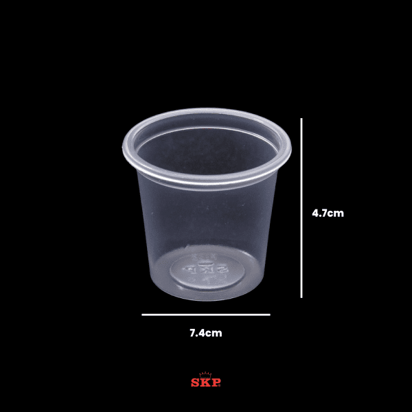 SKP Round Disposable Plastic Sampling Cup With Lid (Multiple Sizes ...