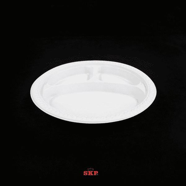 SKP 10″ Disposable 3 Compartment Plastic Plate – SKP Official Online Store