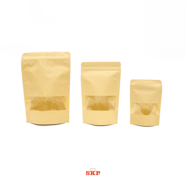 SKP Food Grade Kraft Zipper Bag with See Through Window – SKP Official ...